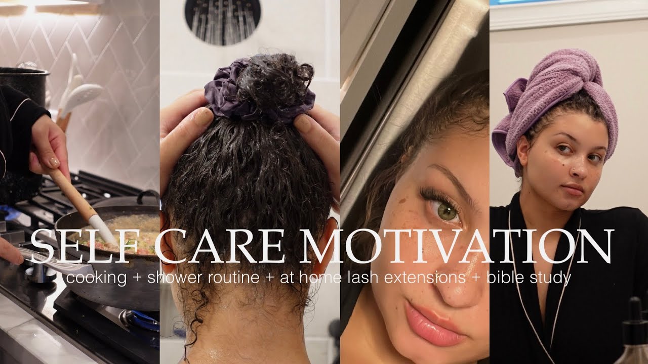 SELF CARE MOTIVATION || girl get up + shower routine + diy lash ...